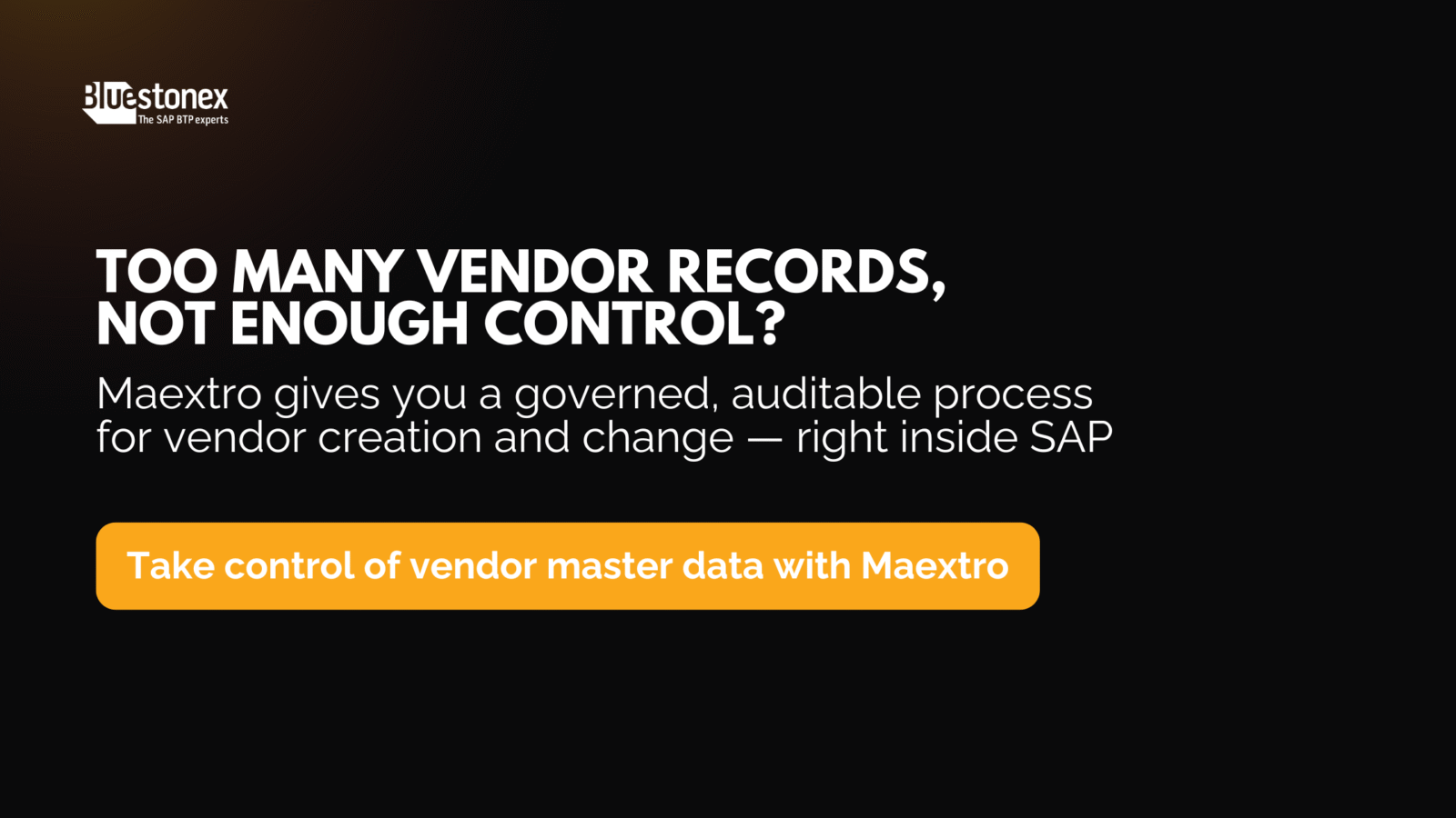 What is Vendor Master Data? | Data Object Guide | Bluestonex